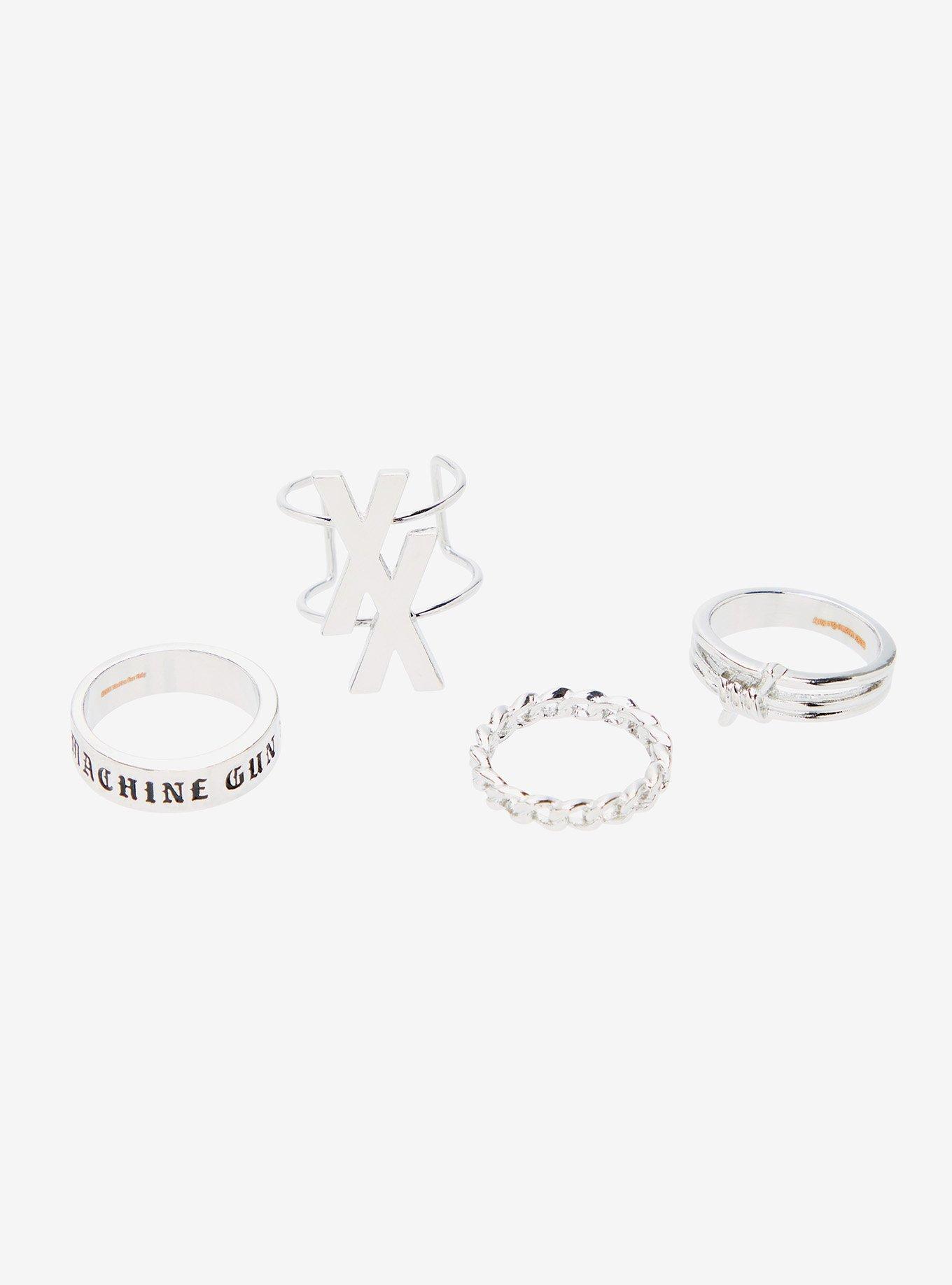 Machine Gun Kelly Silver Ring Set | Hot Topic