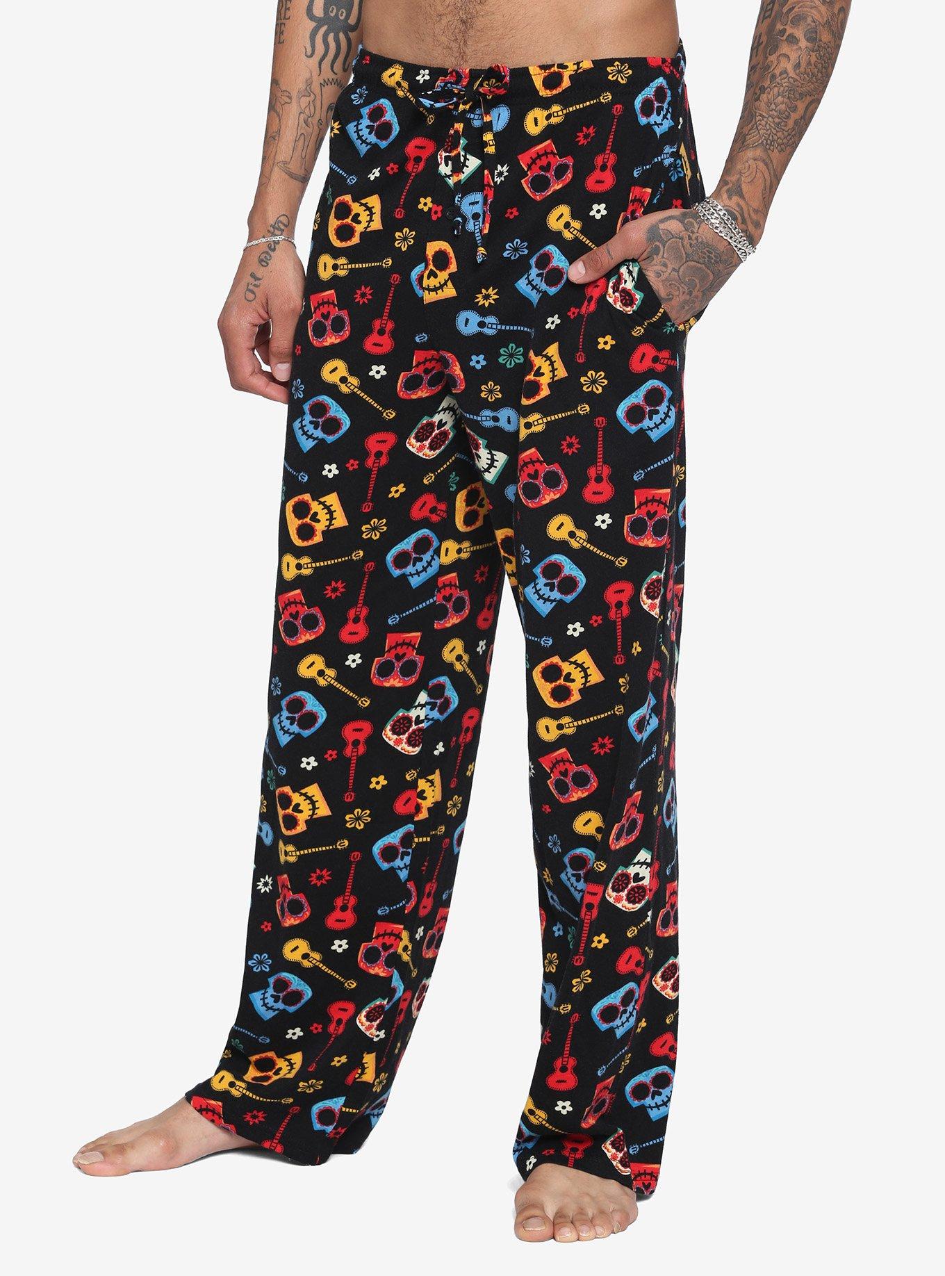 Disney Pixar Coco Guitar & Sugar Skull Pajama Pants | Hot Topic