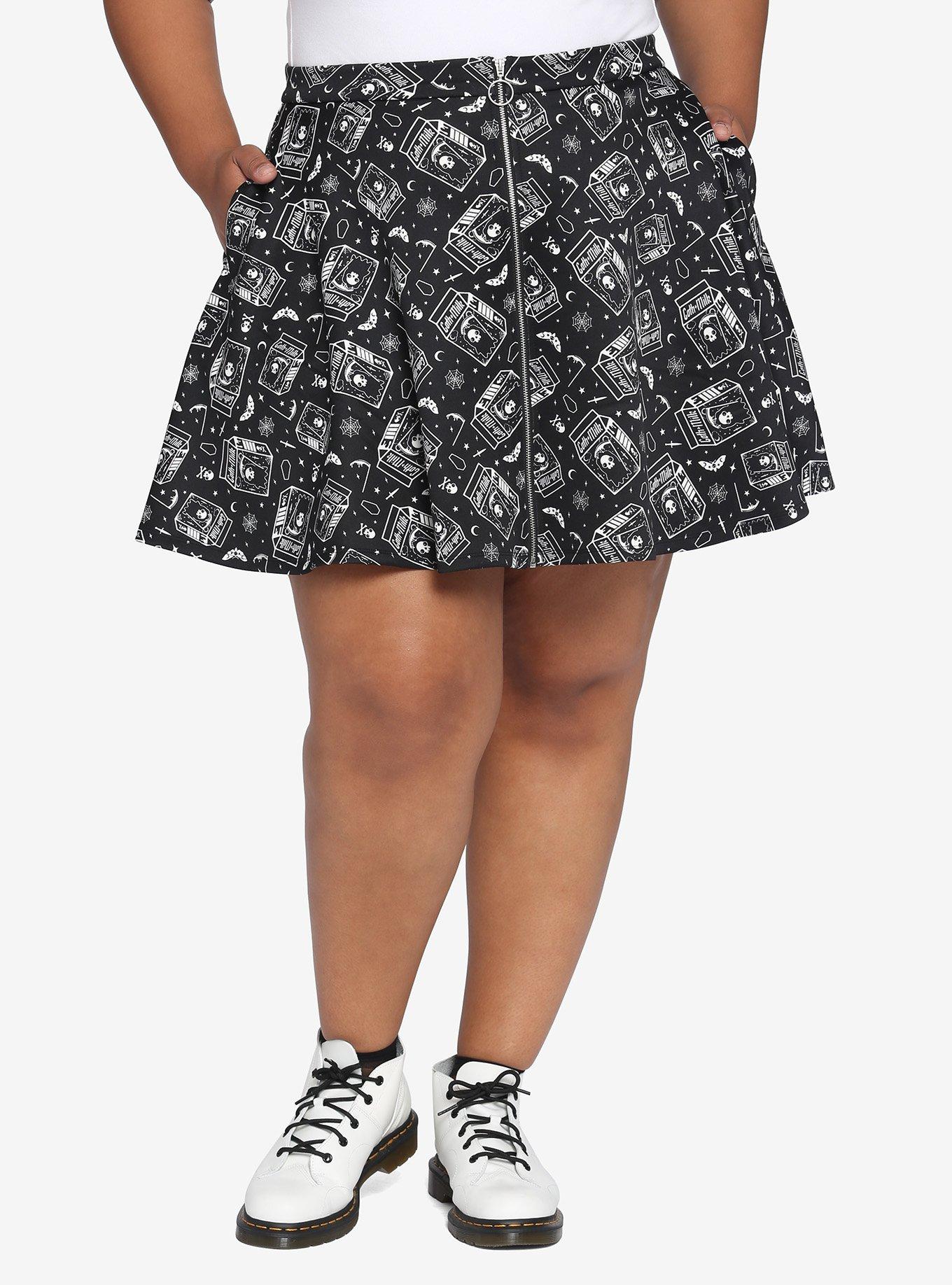 Goth Milk O Ring Skater Skirt Plus Size Hot Topic
