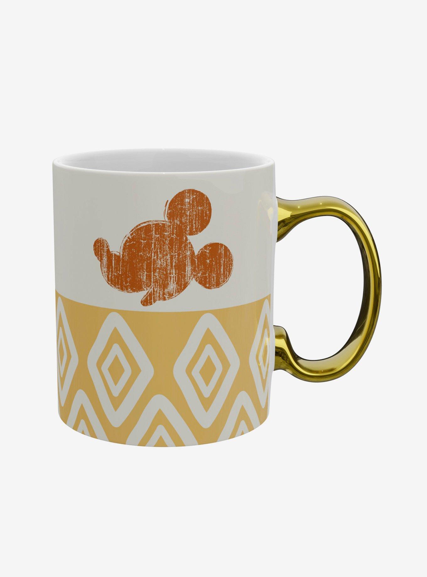 Disney Mickey Mouse Face Gold Mug | Hot Topic