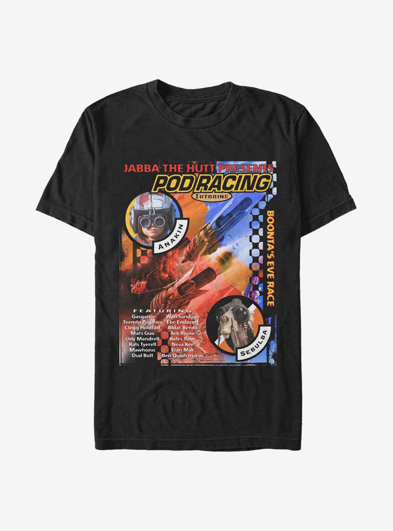 Star Wars Jabba Presents Podracing T-Shirt - BLACK | BoxLunch