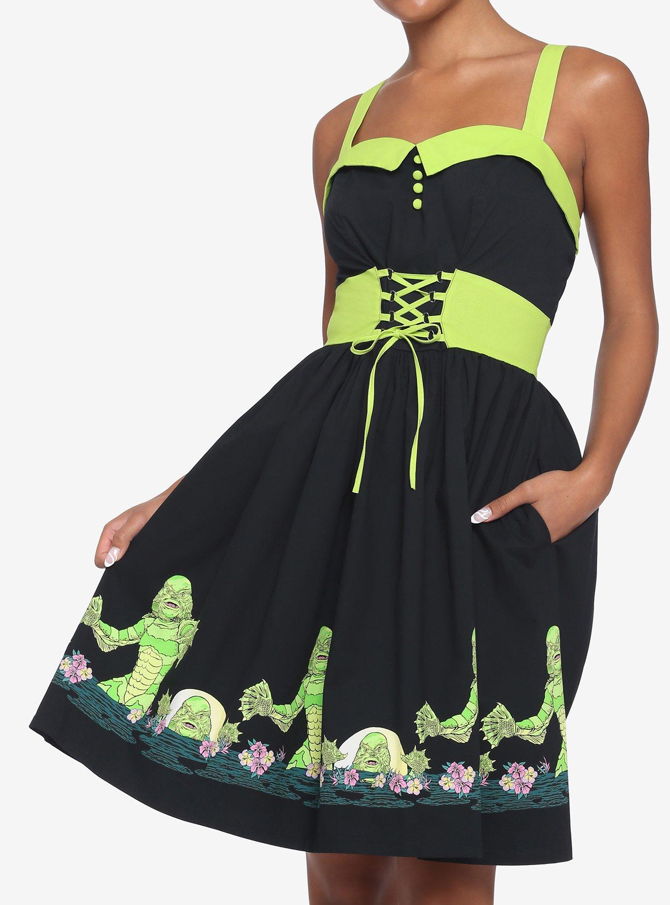 Universal Monsters Creature From The Black Lagoon Lace-Up Dress | Her ...