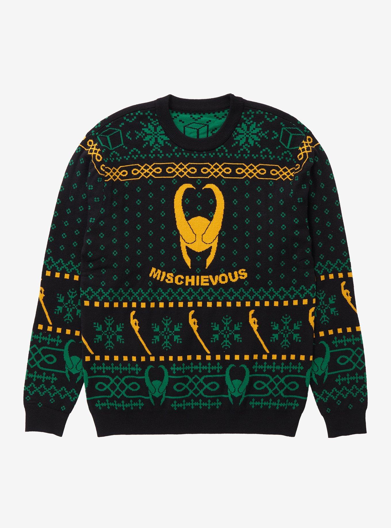 Our Universe Marvel Loki Loki's Helmet Holiday Sweater | Her Universe