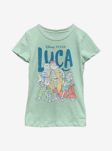Disney Pixar Luca The Family Youth Girls T-Shirt - GREEN | BoxLunch