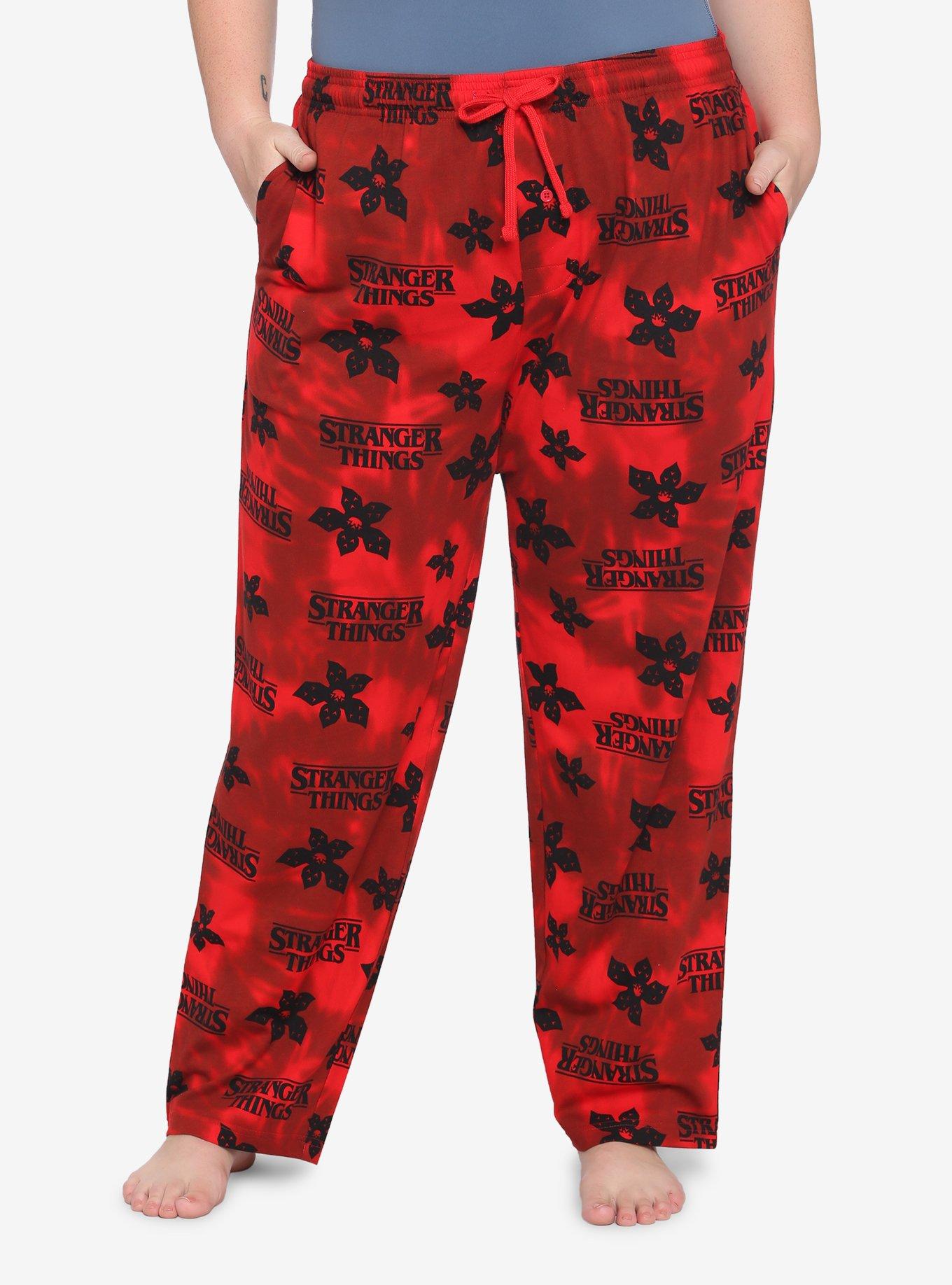 Stranger Things Logo Red Wash Pajama Pants Plus Size | Hot Topic
