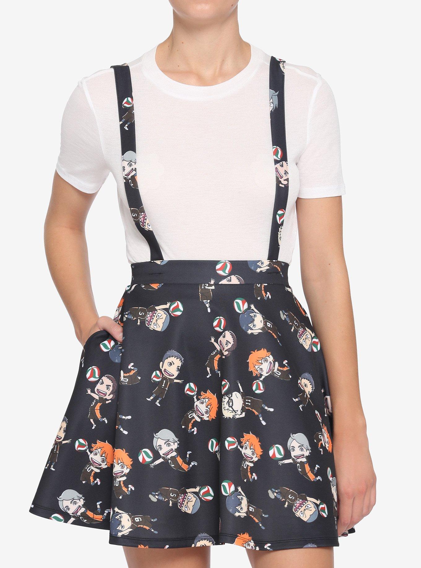 Haikyu!! Chibi Characters Suspender Skirt | Hot Topic