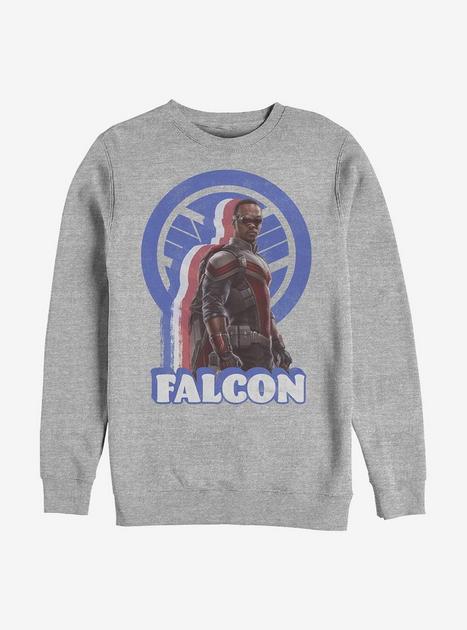 Marvel The Falcon And The Winter Soldier Falcon Pose Logo Crew ...