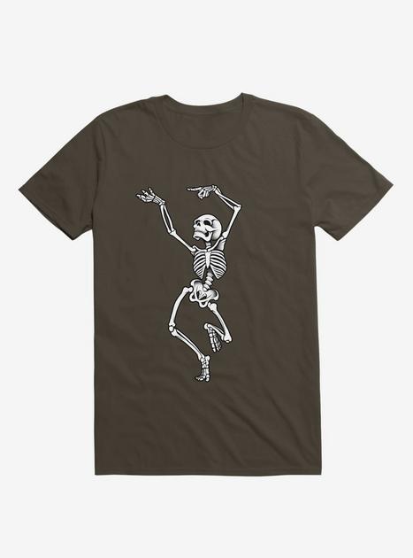 Dancing Skeleton Brown T-Shirt - BROWN | Hot Topic