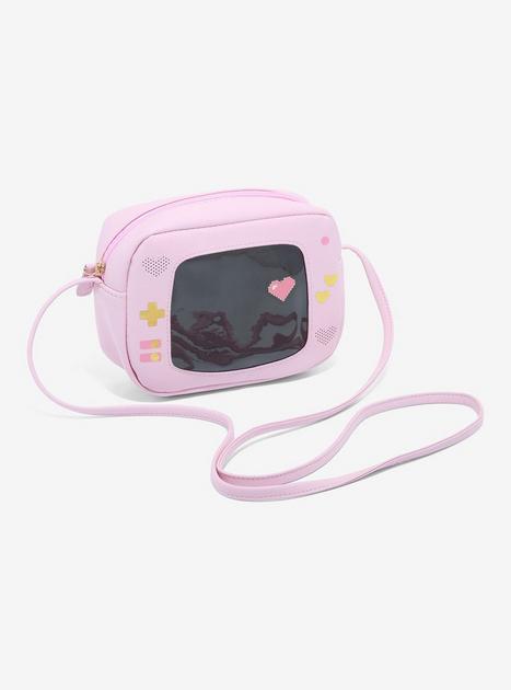 Pink Game Console Pin Collector Crossbody Bag | Hot Topic