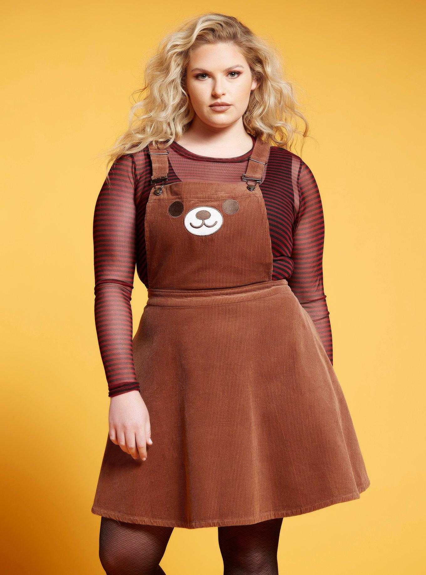 Teddy Bear Corduroy Skirtall Plus Size
