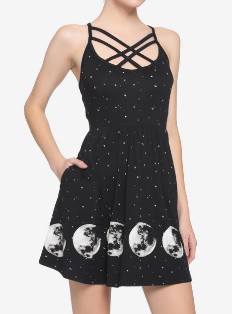 Moon Phase Strappy Dress | Hot Topic