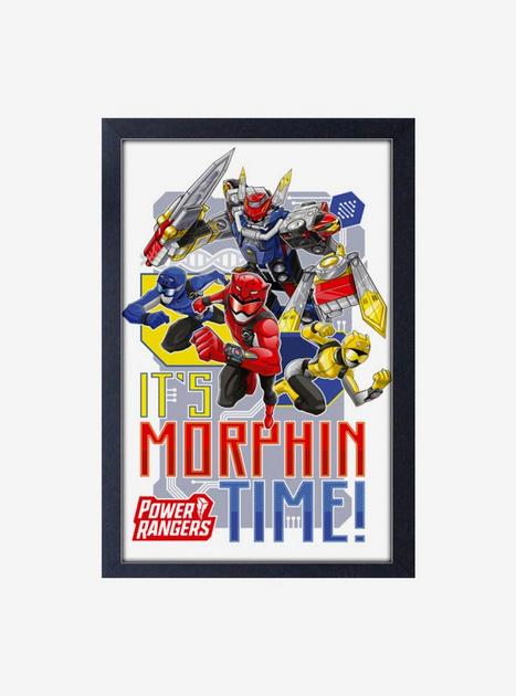 Mighty Morphin Power Rangers Morphin' Time Framed Wood Wall Art | Hot Topic