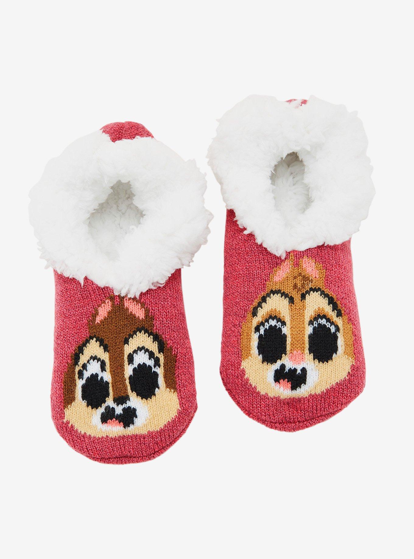 Disney Chip & Dale Chibi Character Slipper Socks - BoxLunch Exclusive ...