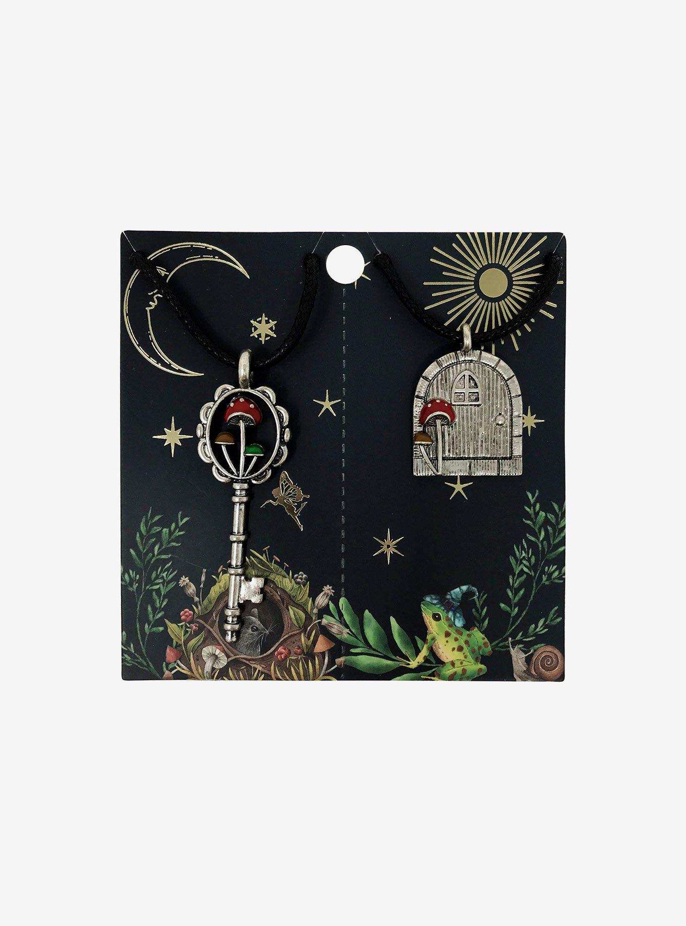 Mushroom Key & Door Best Friend Corded Necklace Set | Hot Topic