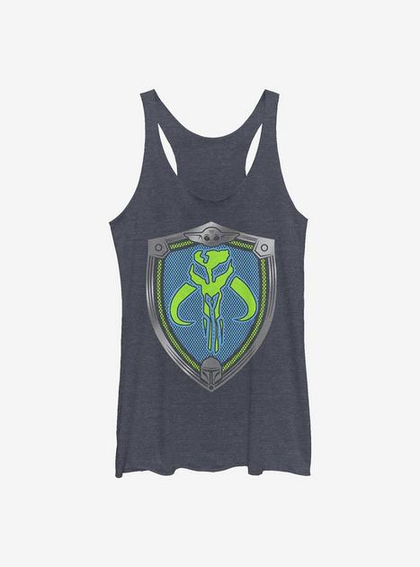 Star Wars The Mandalorian Mando Shield Girls Tank Blue Hot Topic
