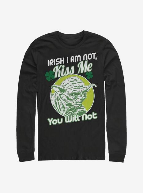 Star Wars Yoda Kiss Me Long-Sleeve T-Shirt - BLACK | Hot Topic