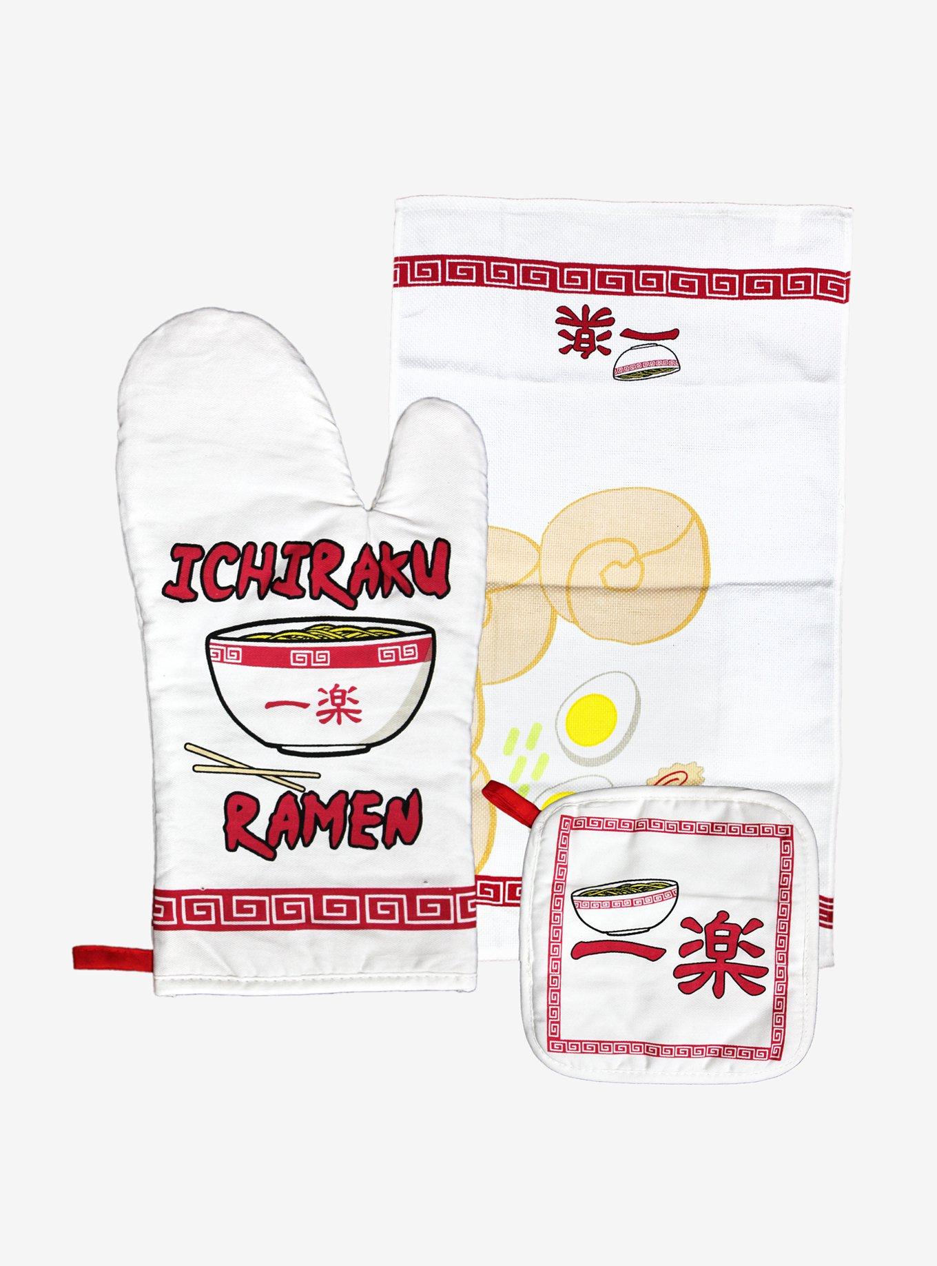 Naruto Shippuden Ichiraku Ramen Shop Oven Mitt Dish Towel Set | Hot Topic
