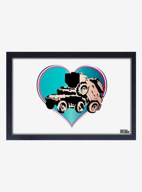 Banksy Tank On Tank Framed Wood Wall Art | BoxLunch