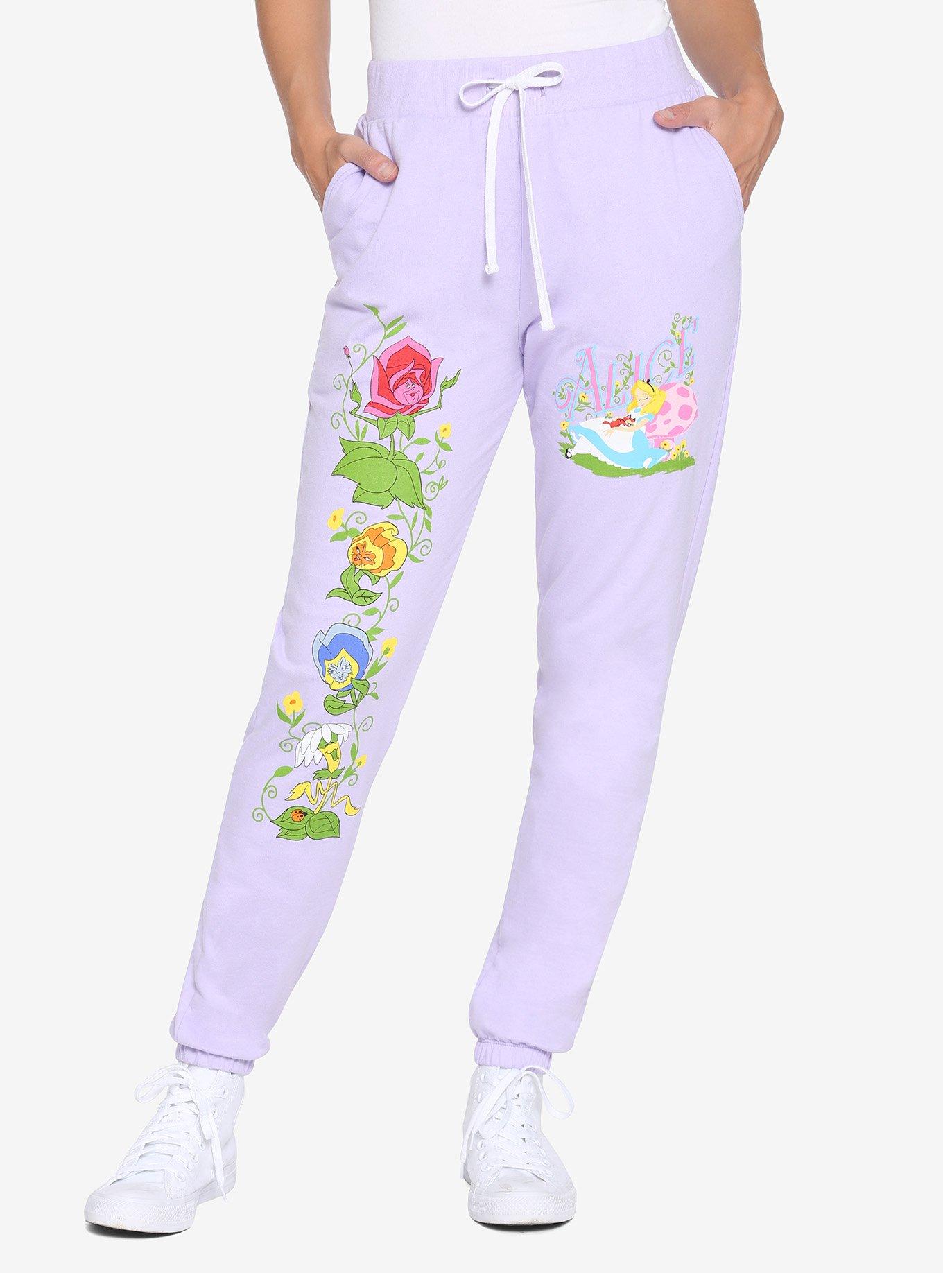 Disney Alice In Wonderland Flowers Girls Sweatpants | Hot Topic