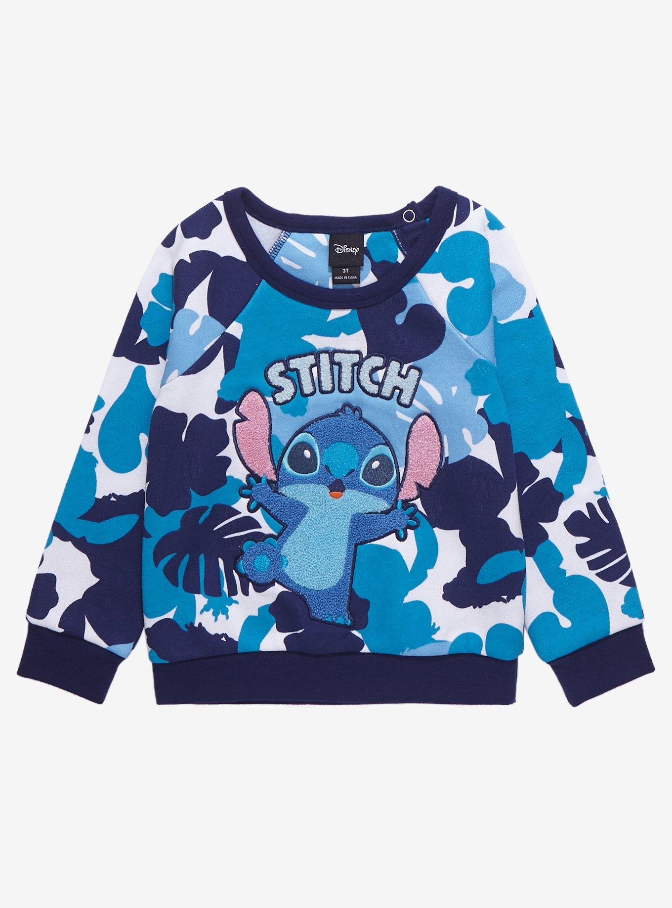 Disney Lilo & Stitch Stitch Camo Fleece Toddler Crewneck - BoxLunch ...