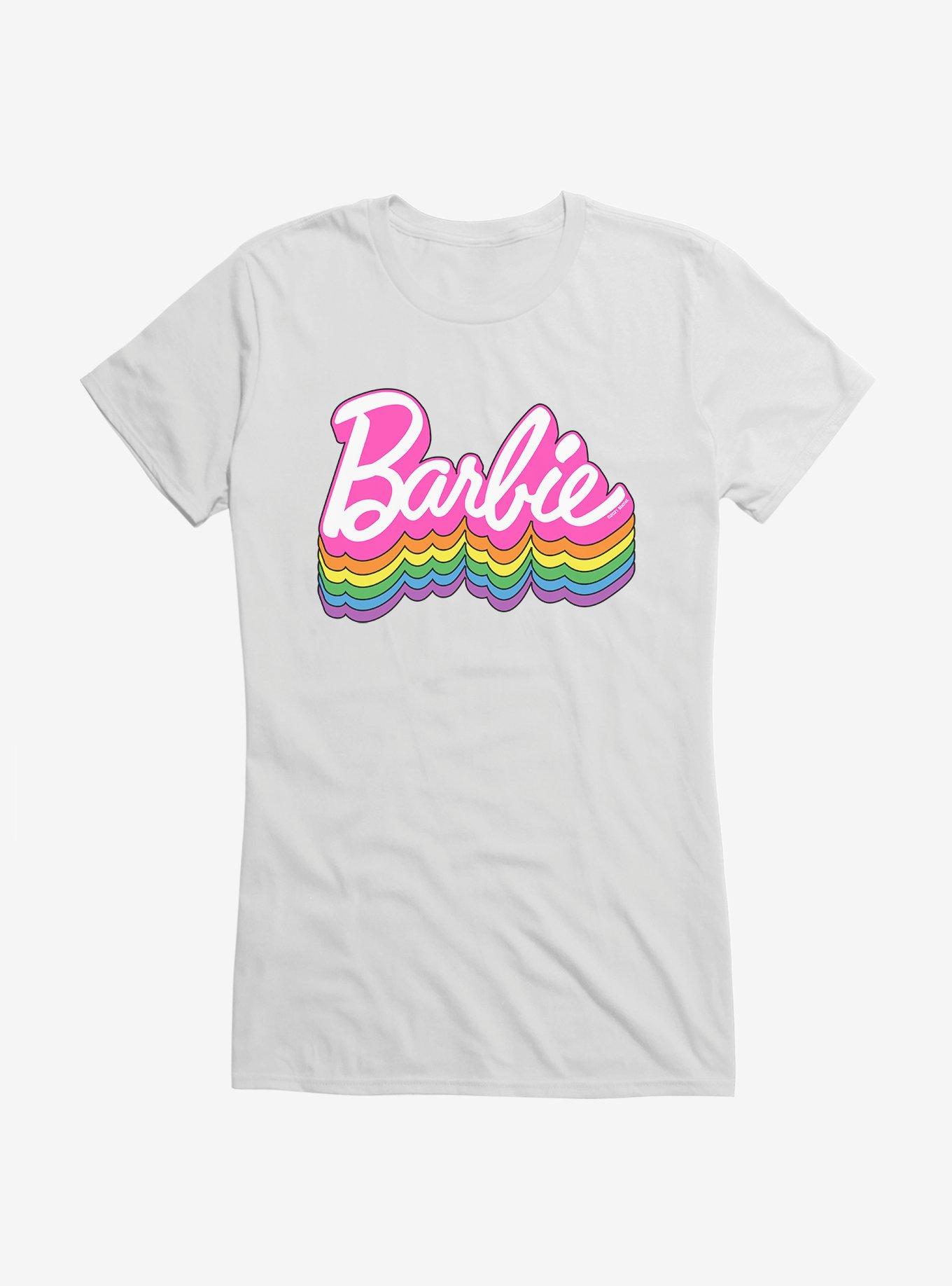 Barbie Logo Pride Rainbow Shadow T-Shirt | Hot Topic