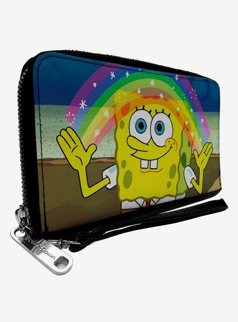 Spongebob Squarepants Imagination Rainbow Zip Around Wallet | Hot Topic