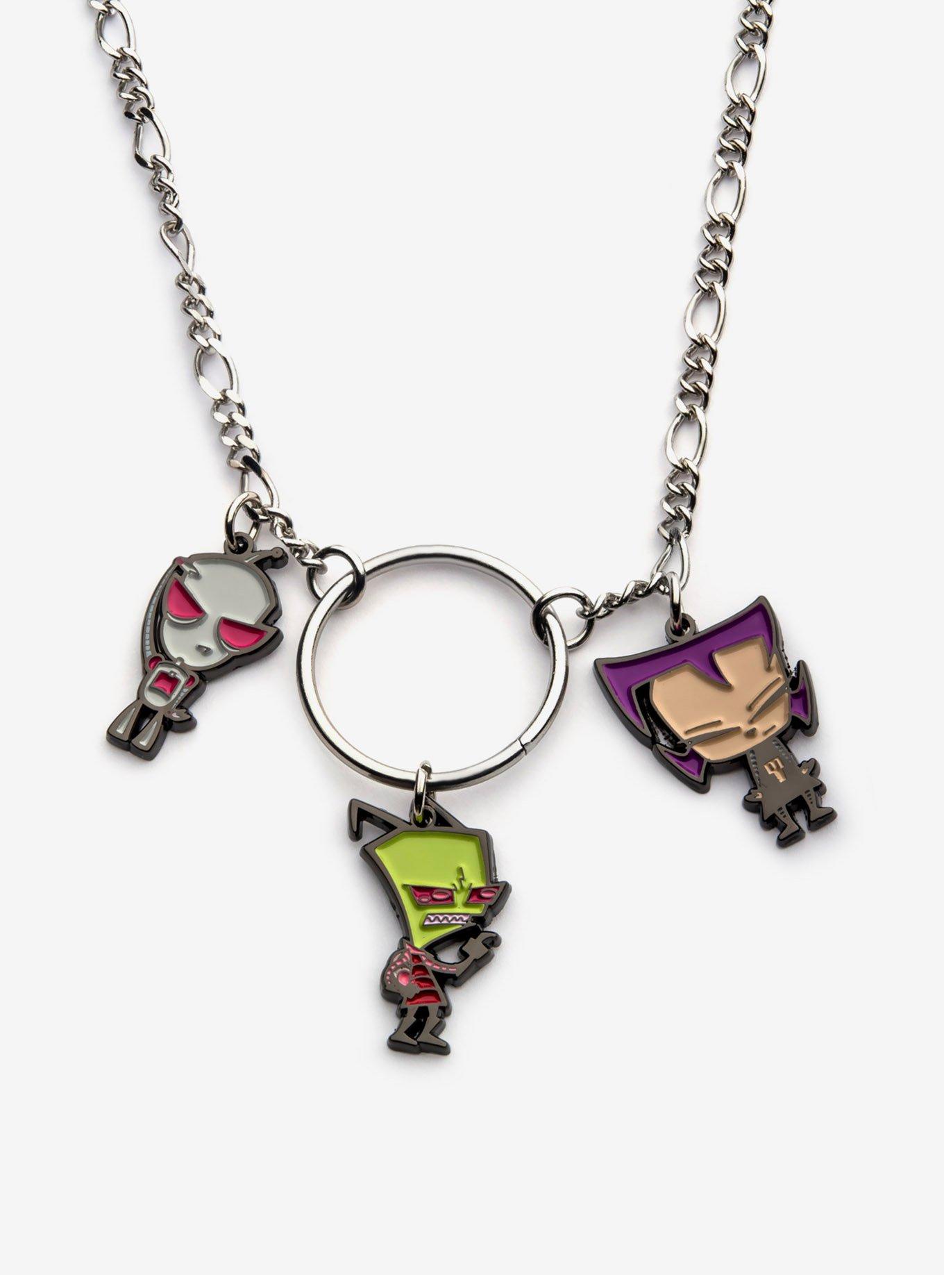 Invader Zim GIR Zim & Gaz O-Ring Chain Necklace | Hot Topic