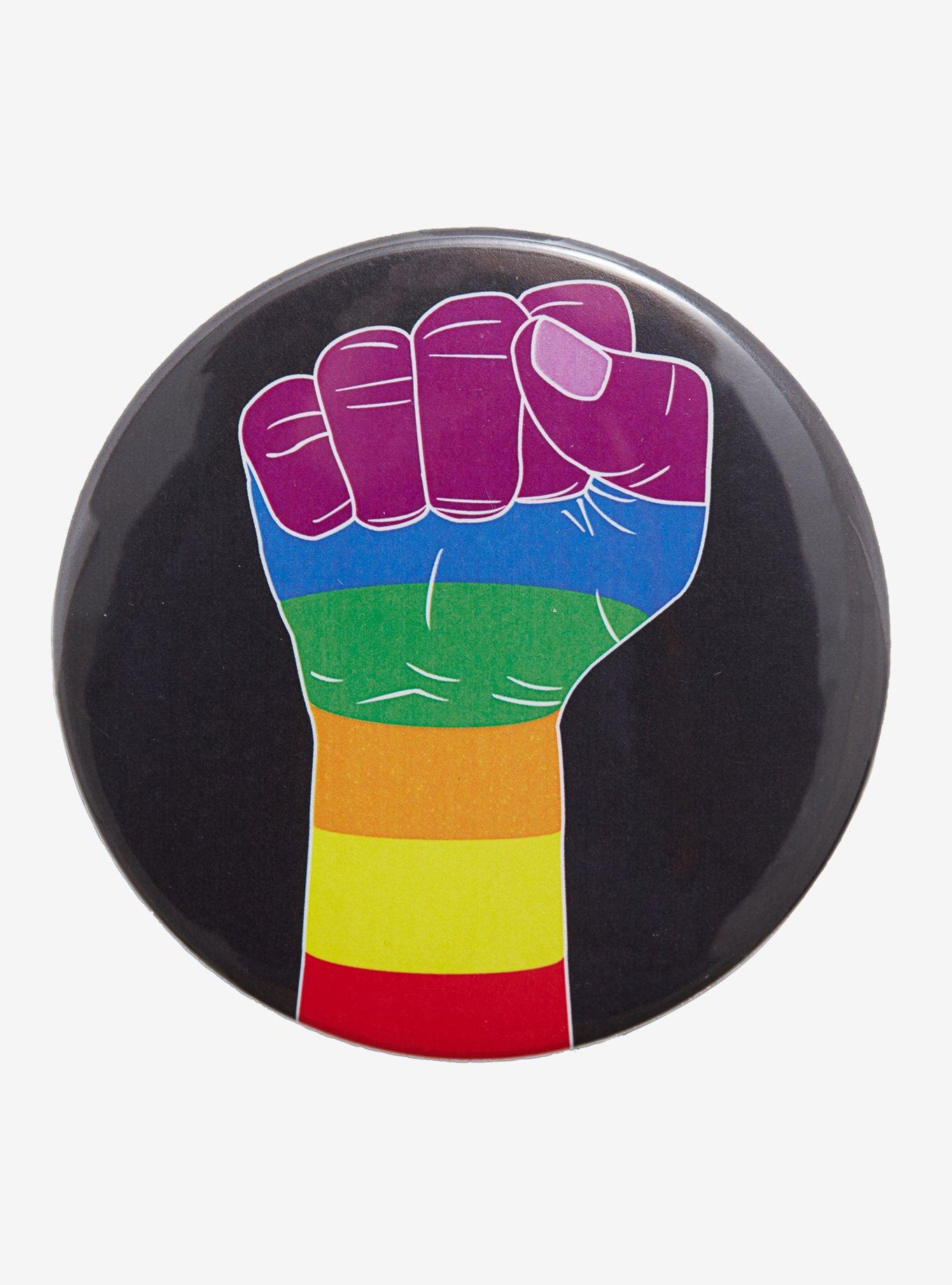 Pride Raised Power Fist Button | Hot Topic