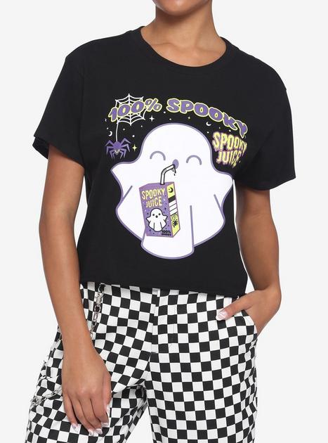 Ghost Spooky Juice Girls Crop T-Shirt | Hot Topic