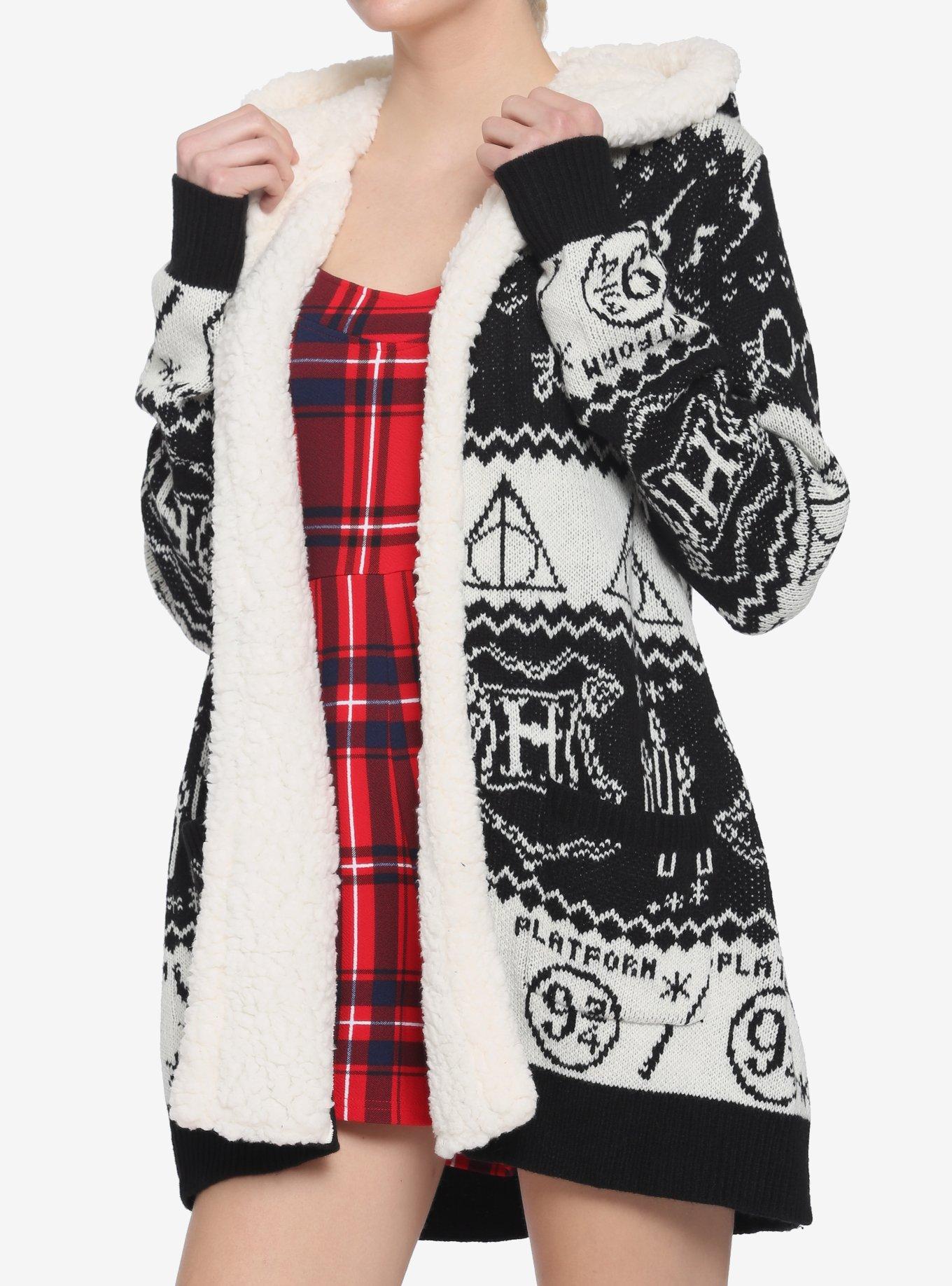 Harry Potter Deathly Hallows Sherpa Cardigan