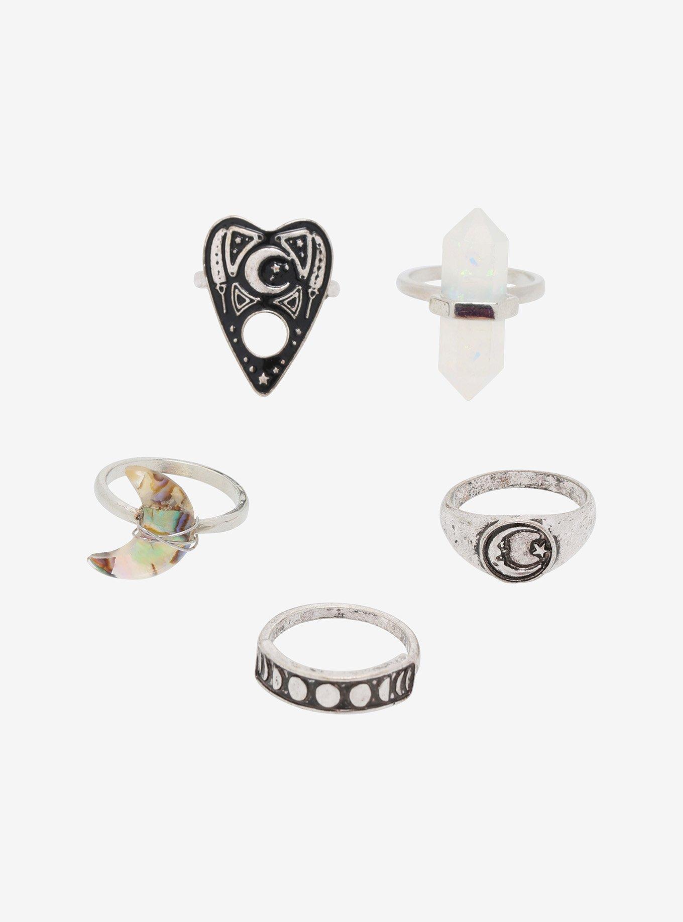 Planchette Crystal Ring Set | Hot Topic