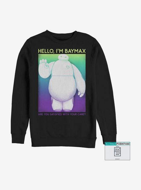 Disney Big Hero 6 Baymax Wave Crew Sweatshirt - BLACK | Hot Topic