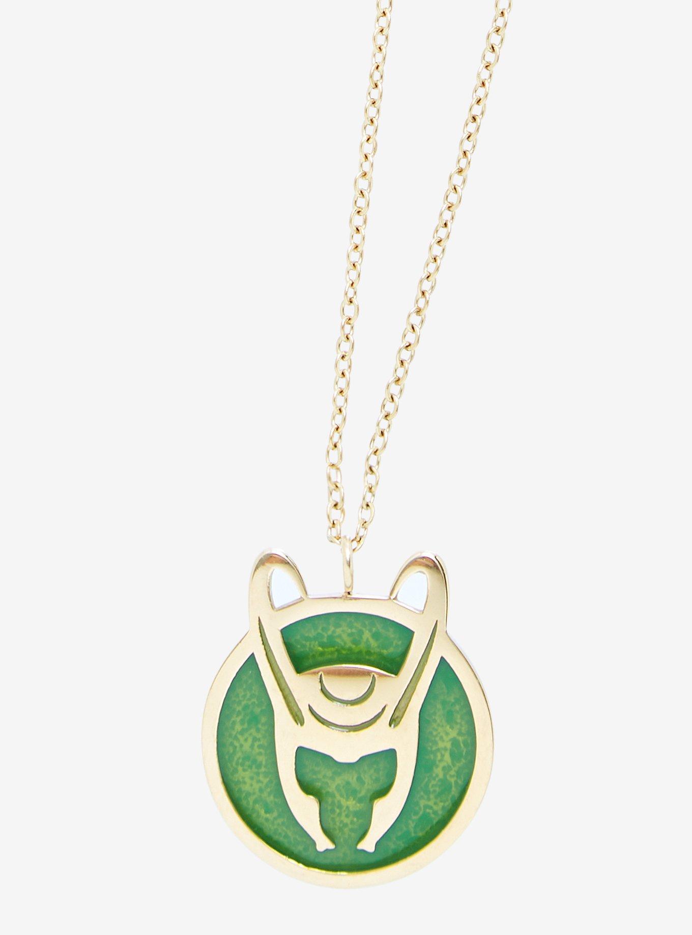 Marvel Loki Helmet Symbol Pendant Necklace