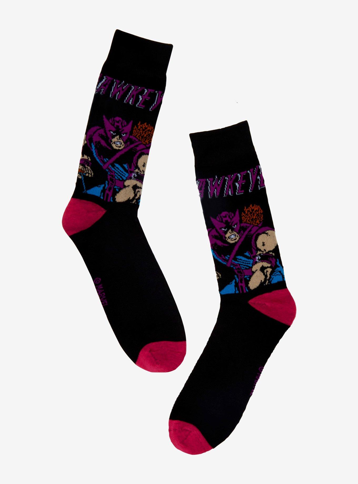 Marvel Hawkeye Classic Comic Crew Socks | Hot Topic