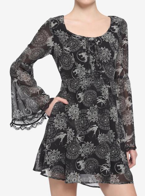 The Witcher Yennefer Symbols Bell Sleeve Dress | Hot Topic