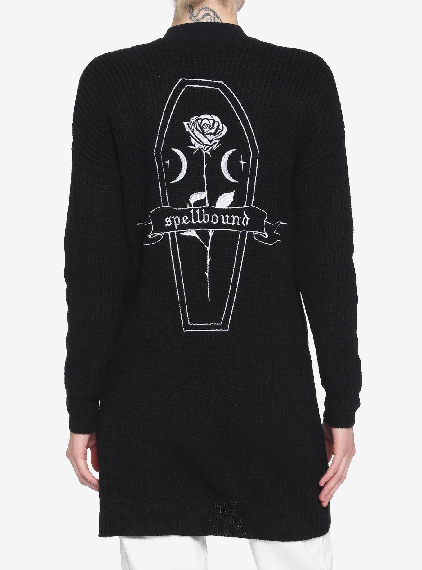 Spellbound Rose & Coffin Girls Cardigan | Hot Topic