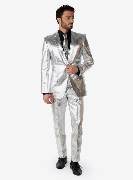 Silver Metallic Party Suit | Hot Topic