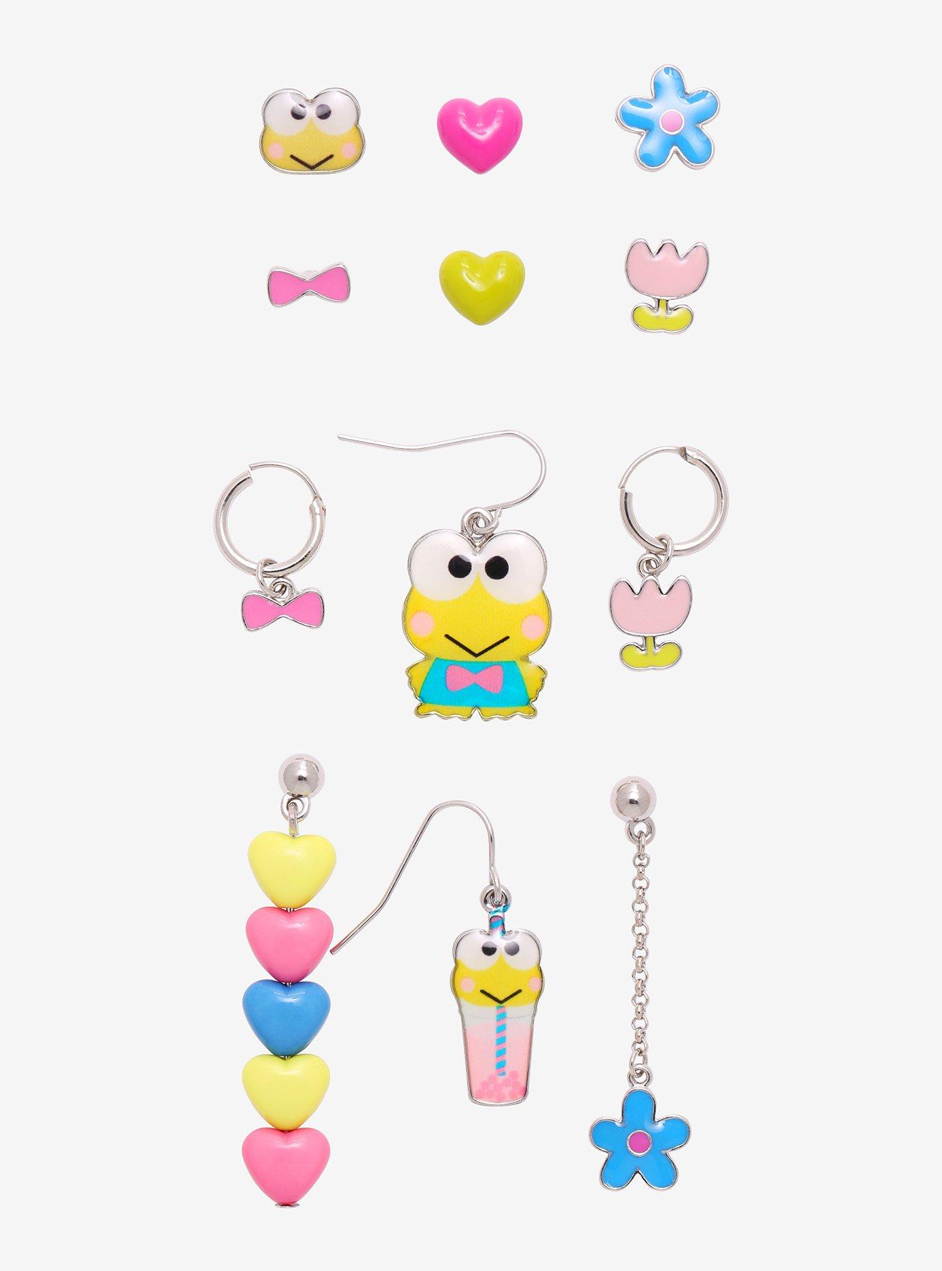 Keroppi Multicolor Icon Mismatch Earring Set | Hot Topic