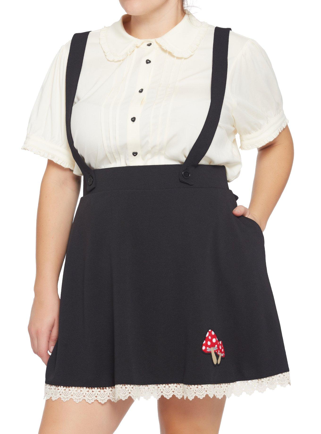 Mushroom Patch Suspender Skirt Plus Size Hot Topic