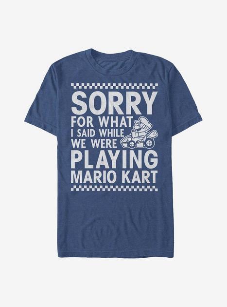 Nintendo Mario Sorry For What I Said T-Shirt - BLUE | Hot Topic