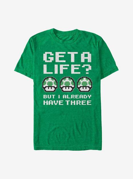 Nintendo Mario Three Lives T-Shirt - GREEN | Hot Topic