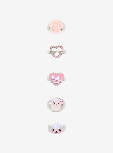 Pink Sheep Ring Set | Hot Topic