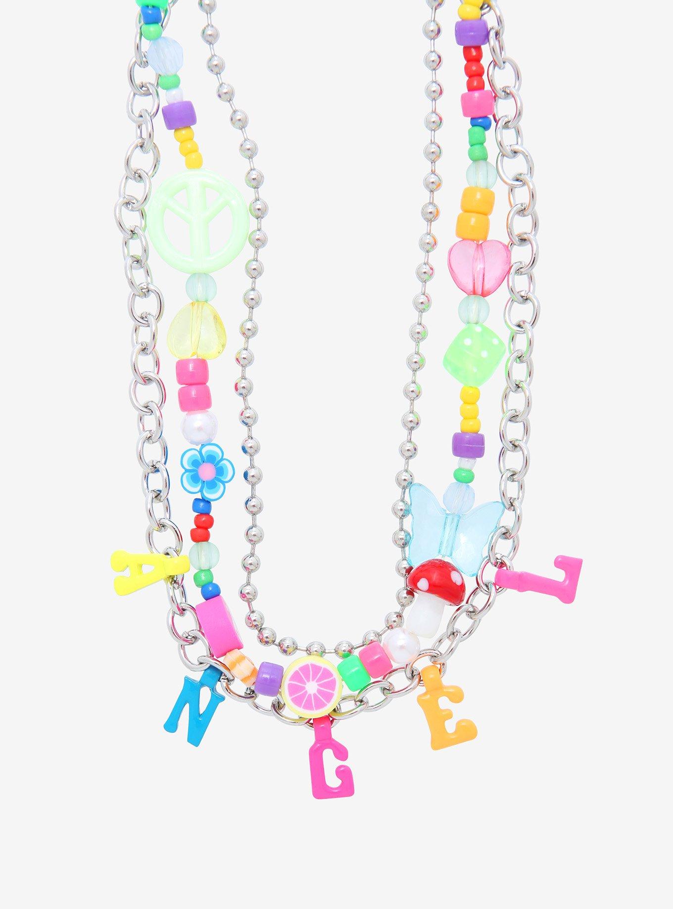 Rainbow Assorted Beads Necklace Set | Hot Topic
