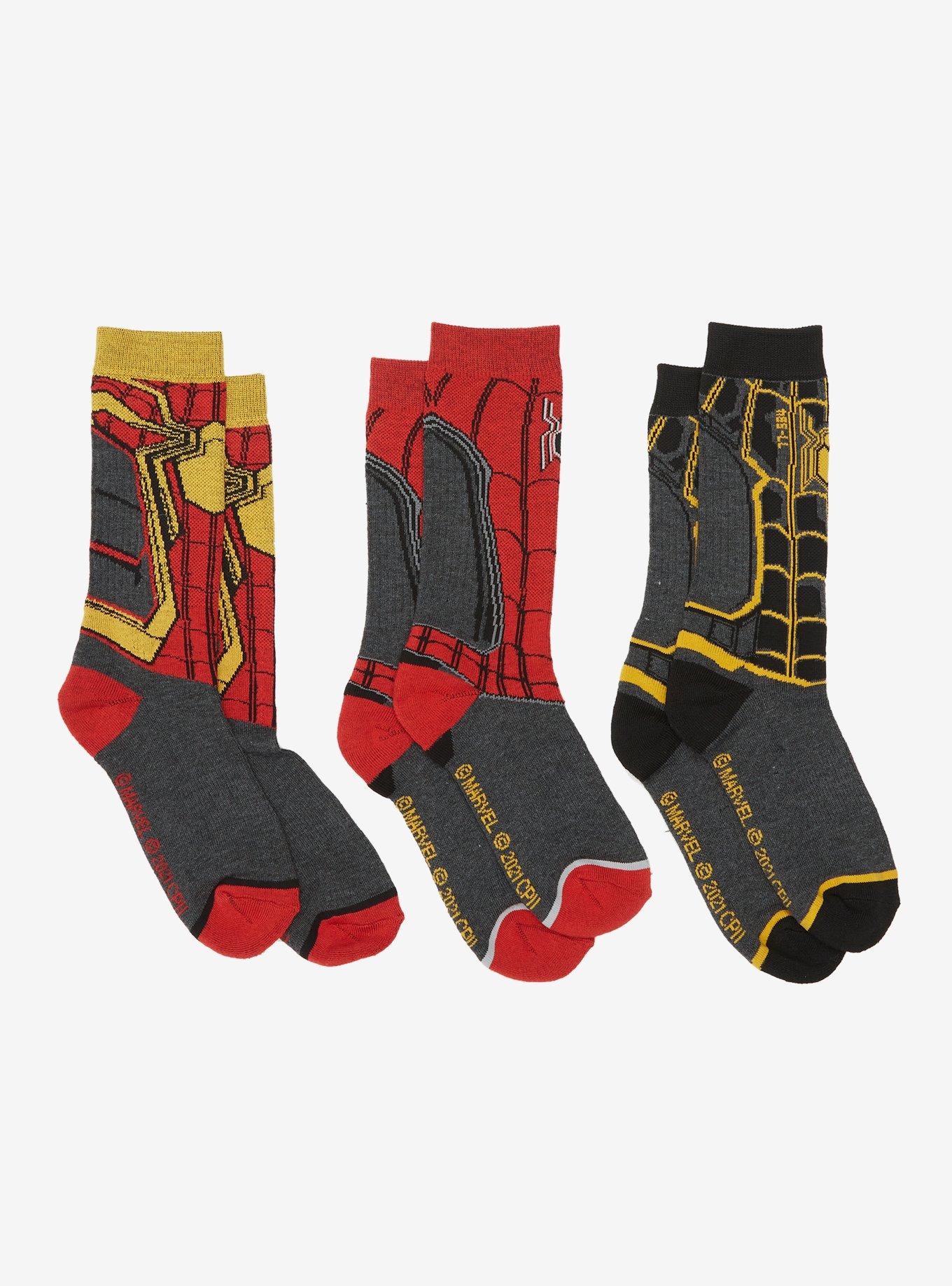 Marvel Spider-Man Hero Uniform Crew Sock 3 Pair | Hot Topic