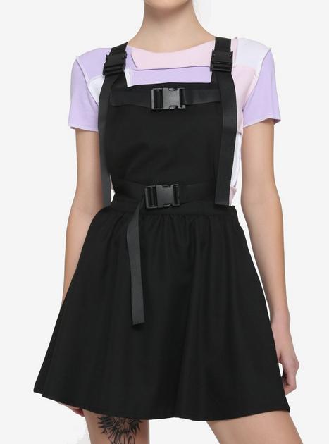 Black Utility Buckle Skirtall | Hot Topic