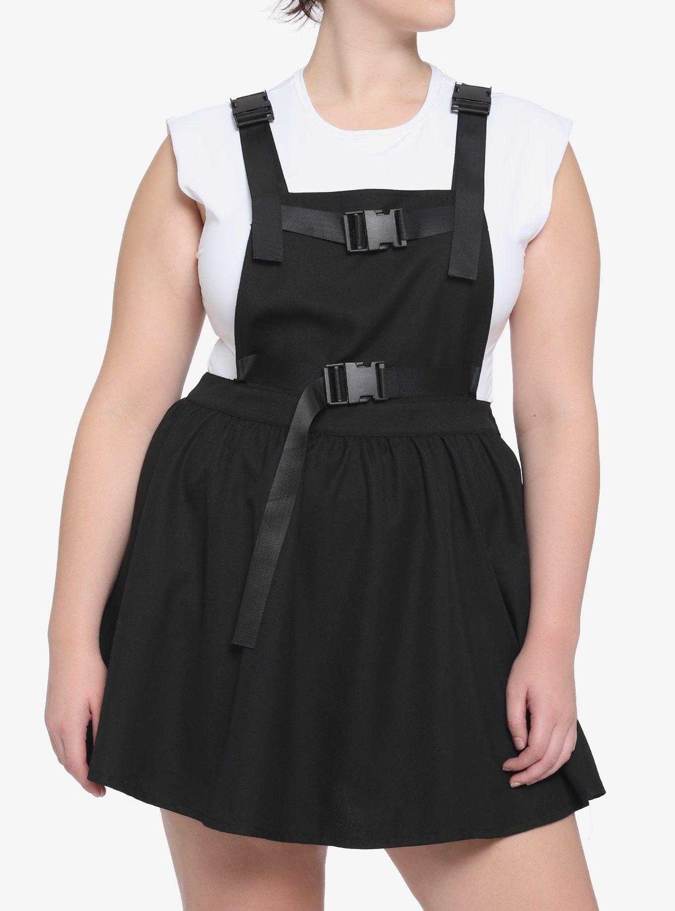 Black Utility Buckle Skirtall Plus Size | Hot Topic