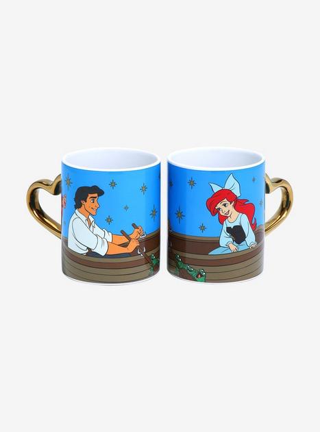 Disney The Little Mermaid Ariel & Eric Heart Handle Mug Set | BoxLunch