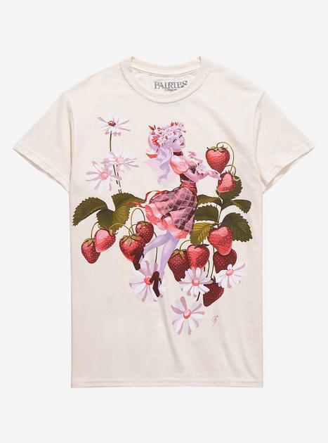 Fairies By Trick Strawberry Fairy Boyfriend Fit Girls T-Shirt | Hot Topic