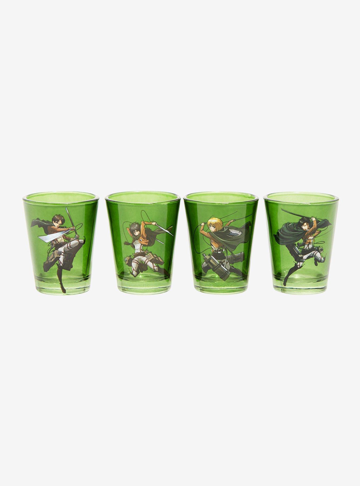 Attack On Titan Characters Mini Glass Set | Hot Topic