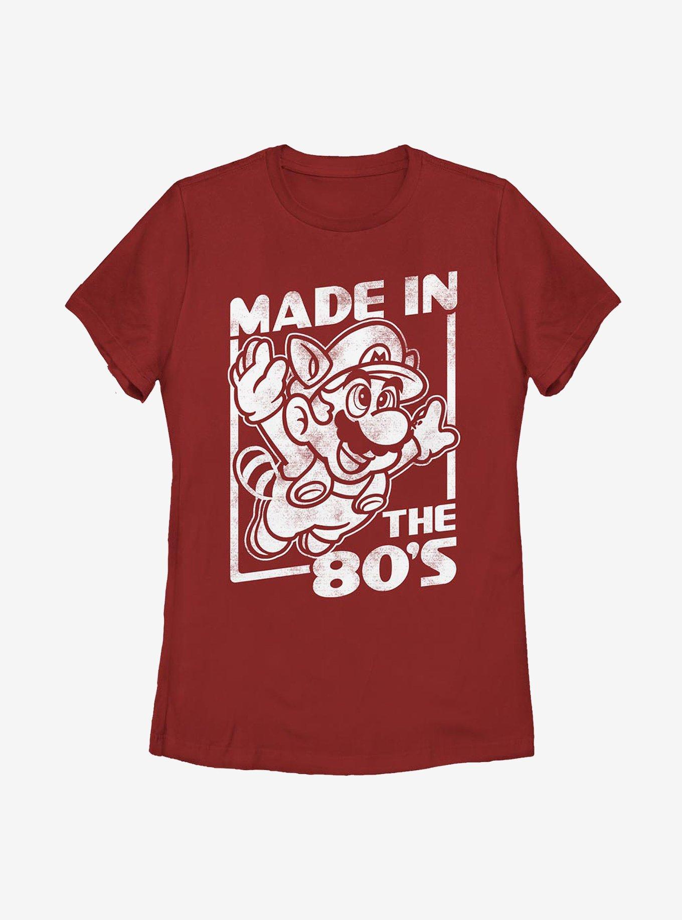 Nintendo Super Mario Made In The 80s Womens T-Shirt - RED | BoxLunch